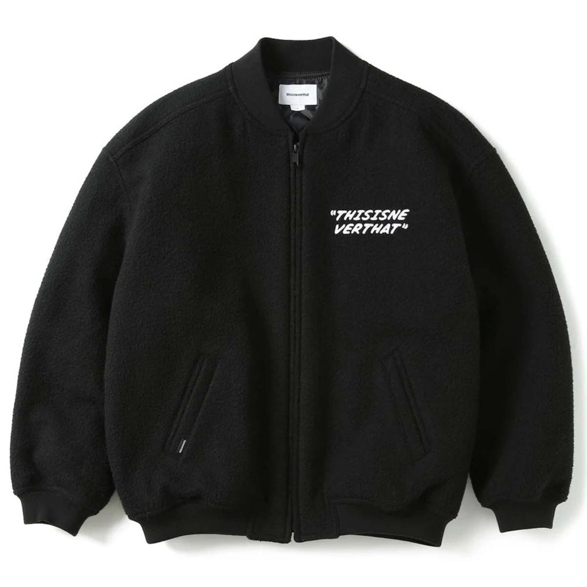 ThisIsNeverThat Old Car Varsity Jacket - Black | Garmentory