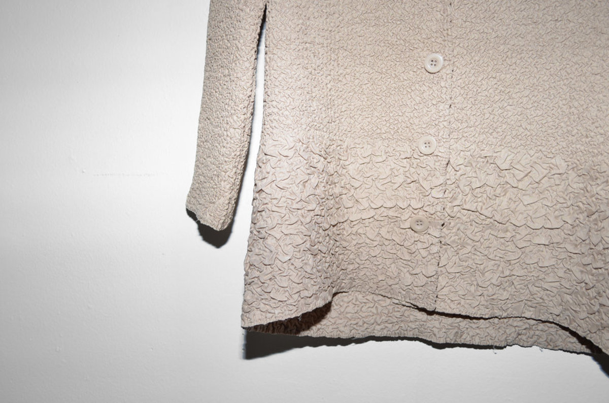 Vintage Scrunch Button Up - Tan | Garmentory