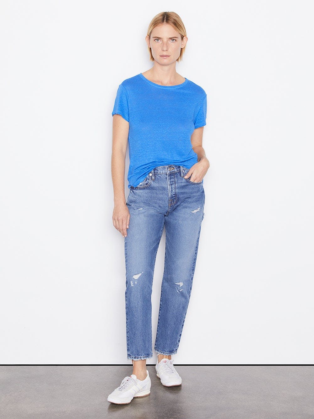 FRAME Denim Easy True Tee - Jet Stream | Garmentory