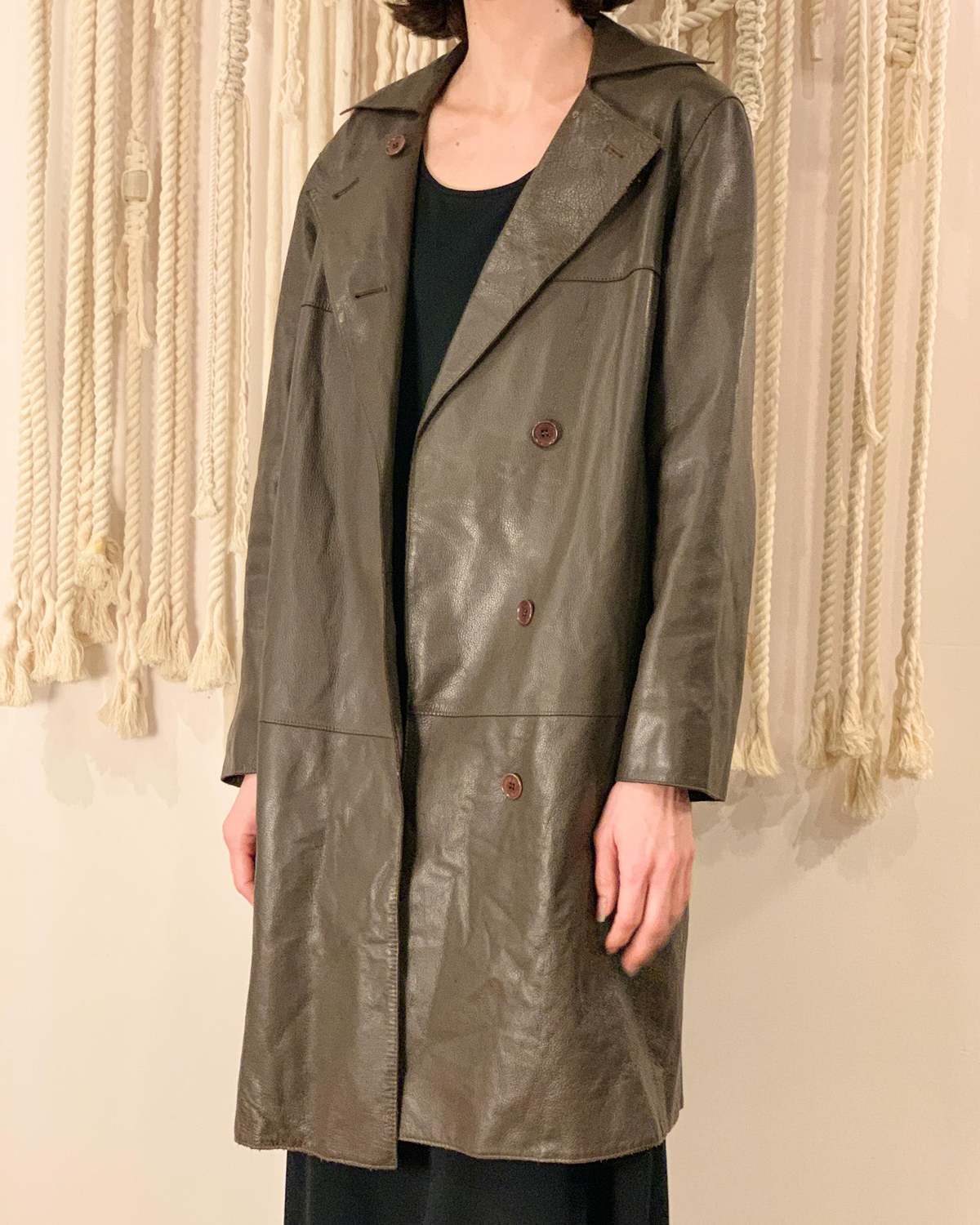 Vintage Soft Leather Coat - Cocoa | Garmentory