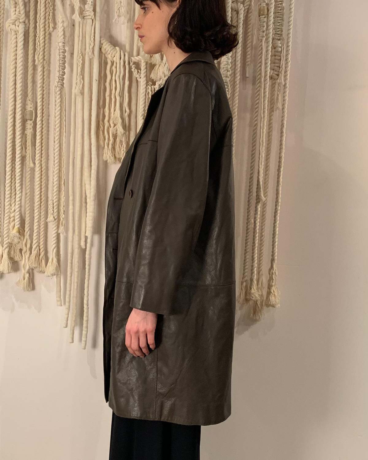 Vintage Soft Leather Coat - Cocoa | Garmentory