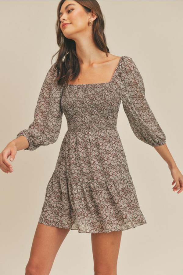 Azalea Alice Floral Dress - Sage | Garmentory