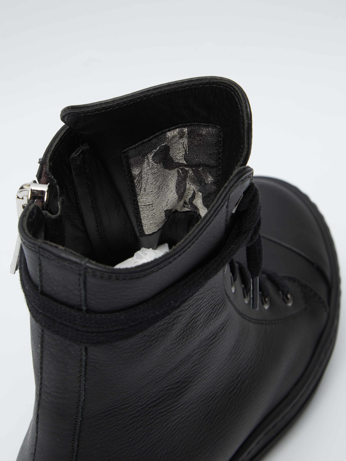 Rick Owens W High Top Ramones sneakers - black | Garmentory