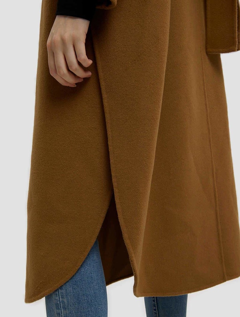 lattelier Double Breasted Wool Coat - Chestnut | Garmentory