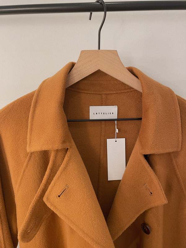 lattelier Double Breasted Wool Coat - Chestnut | Garmentory