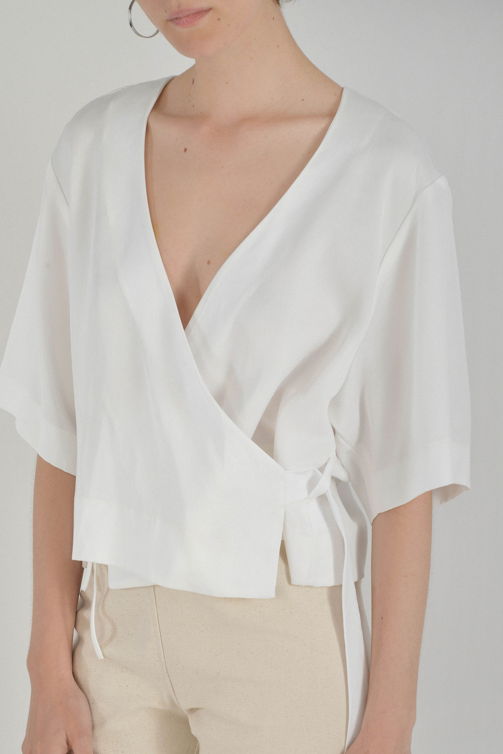 Waltz Kimono Wrap Top in Ivory | Garmentory