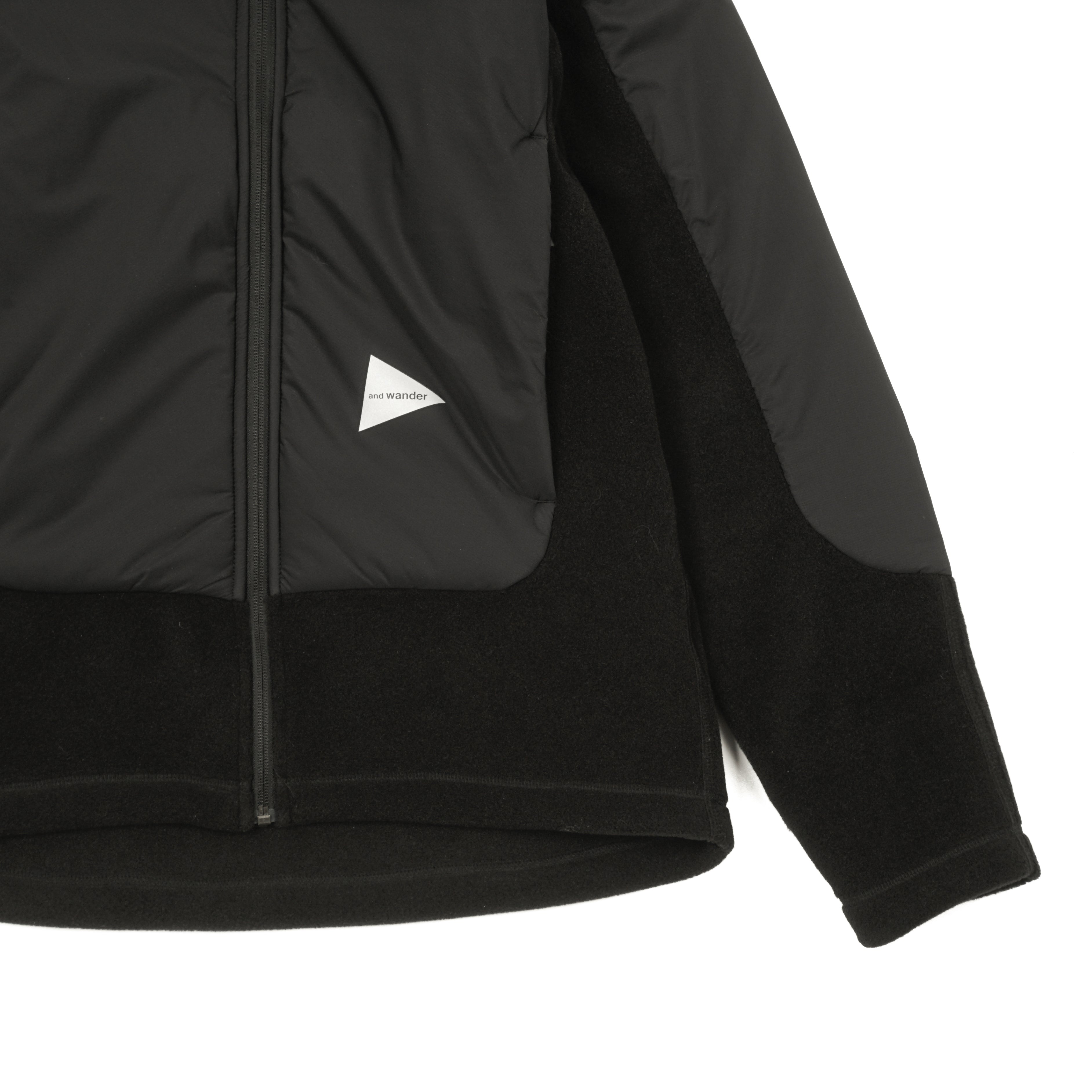 and wander TOP FLEECE JACKET - BLACK | Garmentory