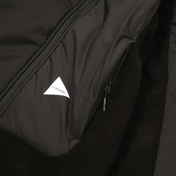 and wander TOP FLEECE JACKET - BLACK | Garmentory