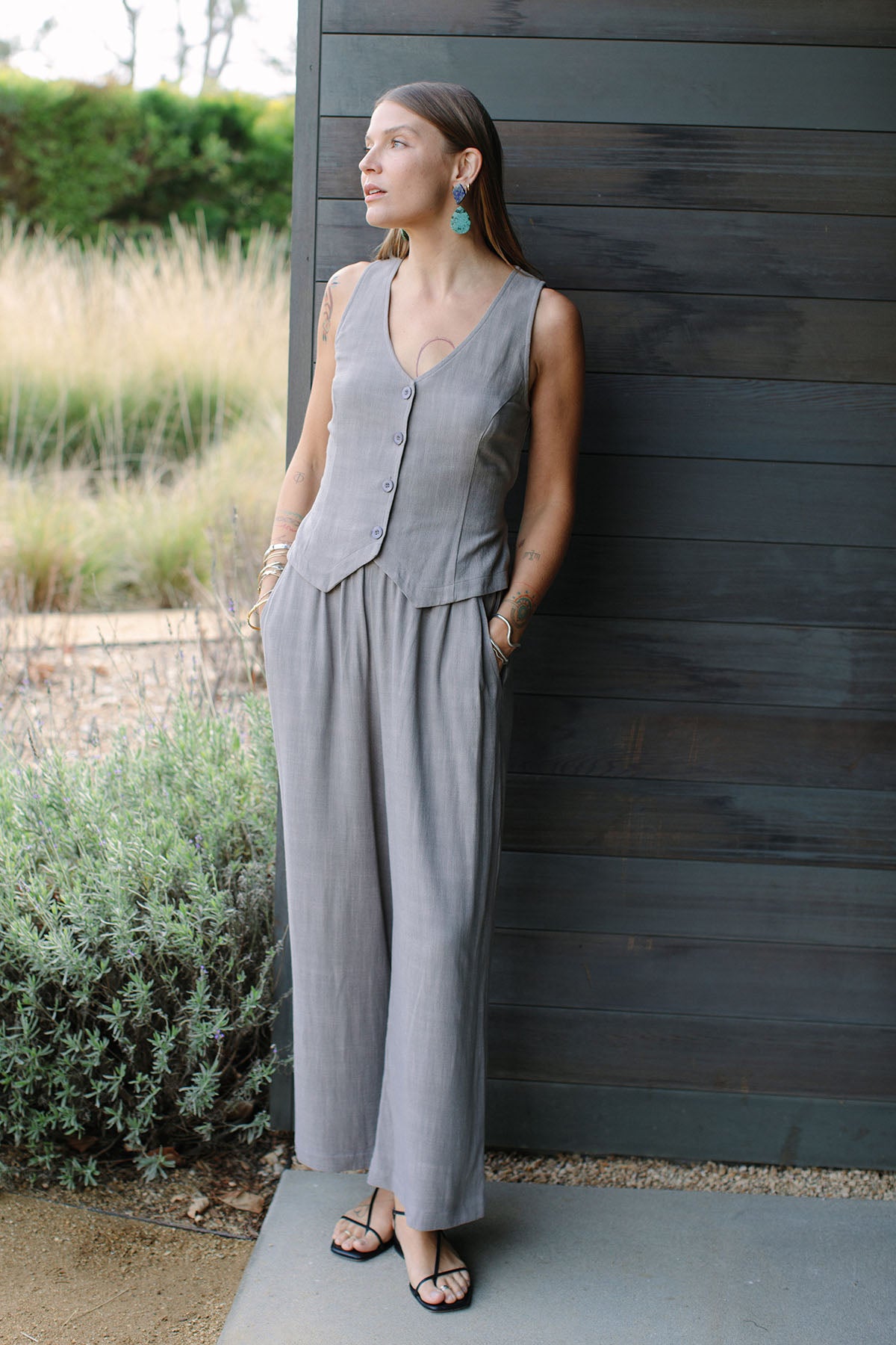Rachel Pally Linen Louie Vest - Ash | Garmentory