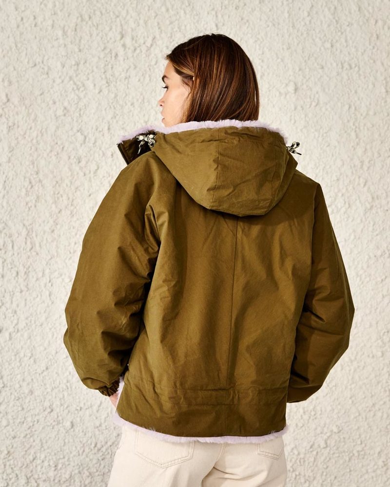 Bellerose Loud Reversible Rain Jacket - Military | Garmentory