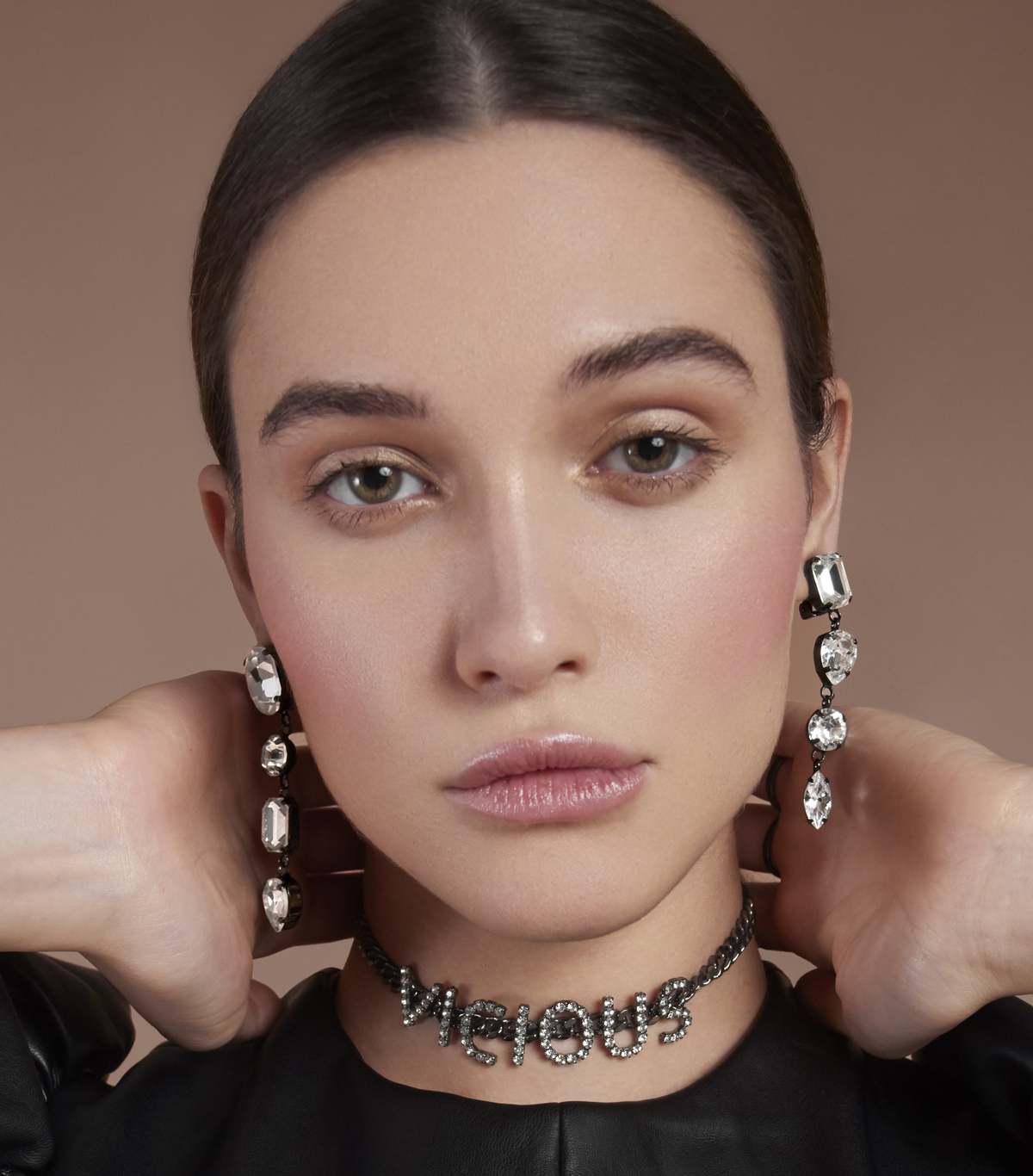 Joomi Lim Crystal Clip Earrings - Hematite/Crystal | Garmentory