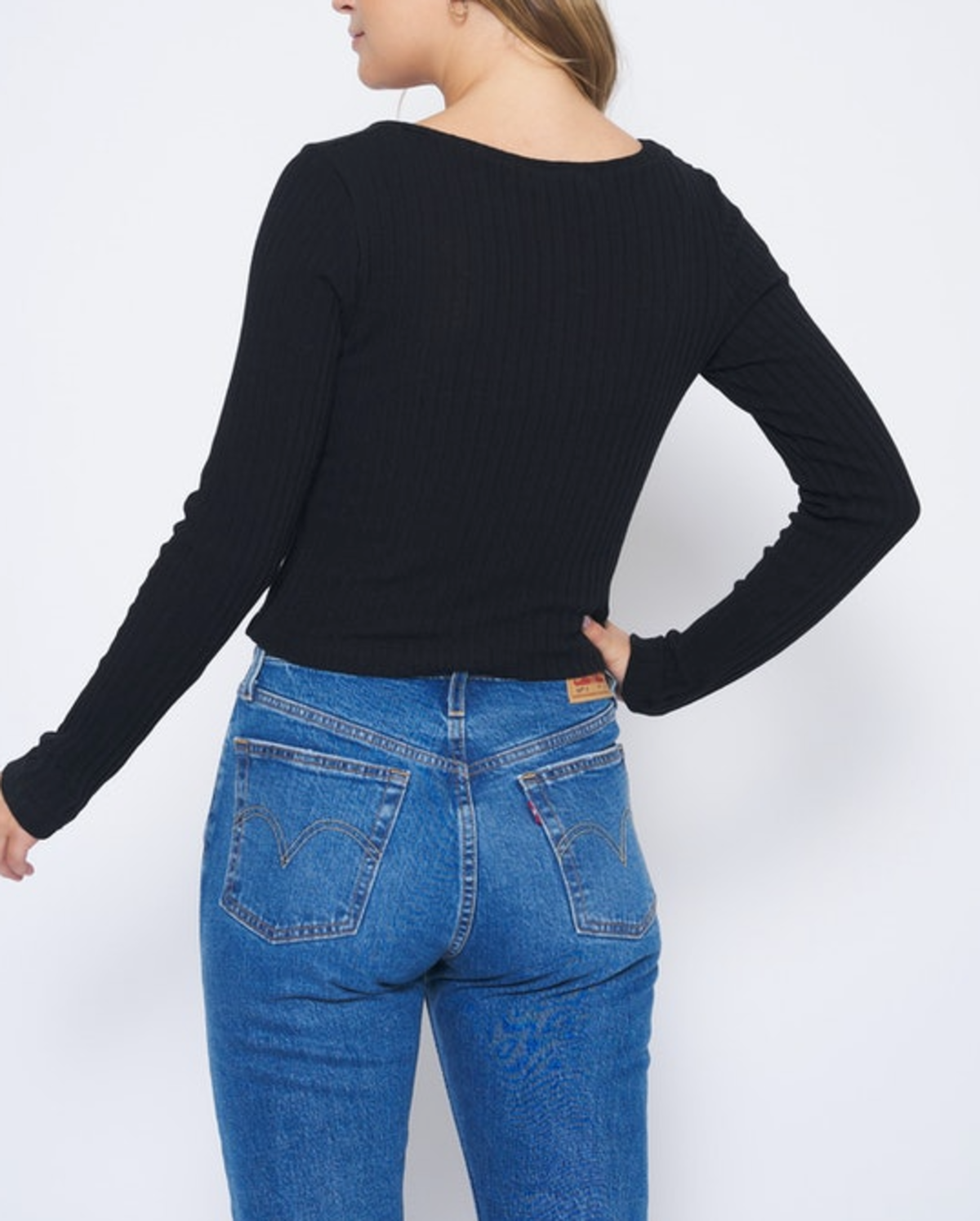 Project Social T - Off Duty Ribbed Tank + Cardi Set - Black | Garmentory