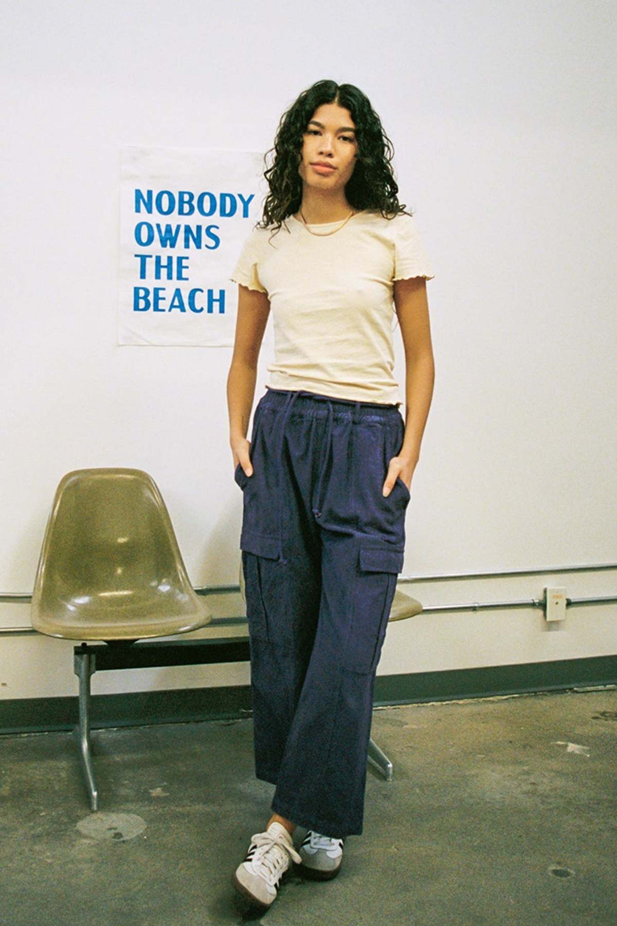 Back Beat Co. Organic Cotton Corduroy Cargo Pants - Heron | Garmentory