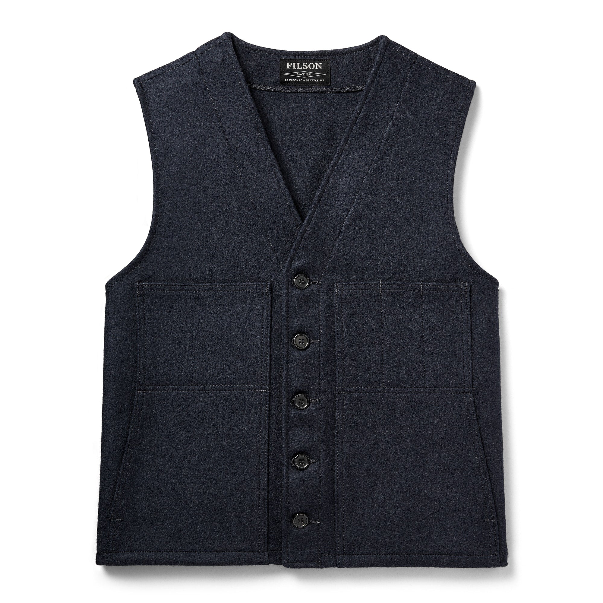 Filson Mackinaw Wool Vest - Navy | Garmentory