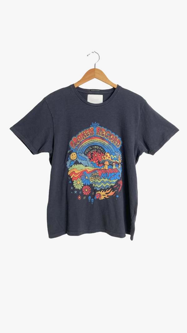 Mother Denim The Rowdy Tee - Broken Road/Black | Garmentory