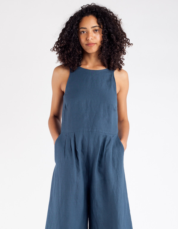 First Rite Crop Pantsuit Slate | Garmentory