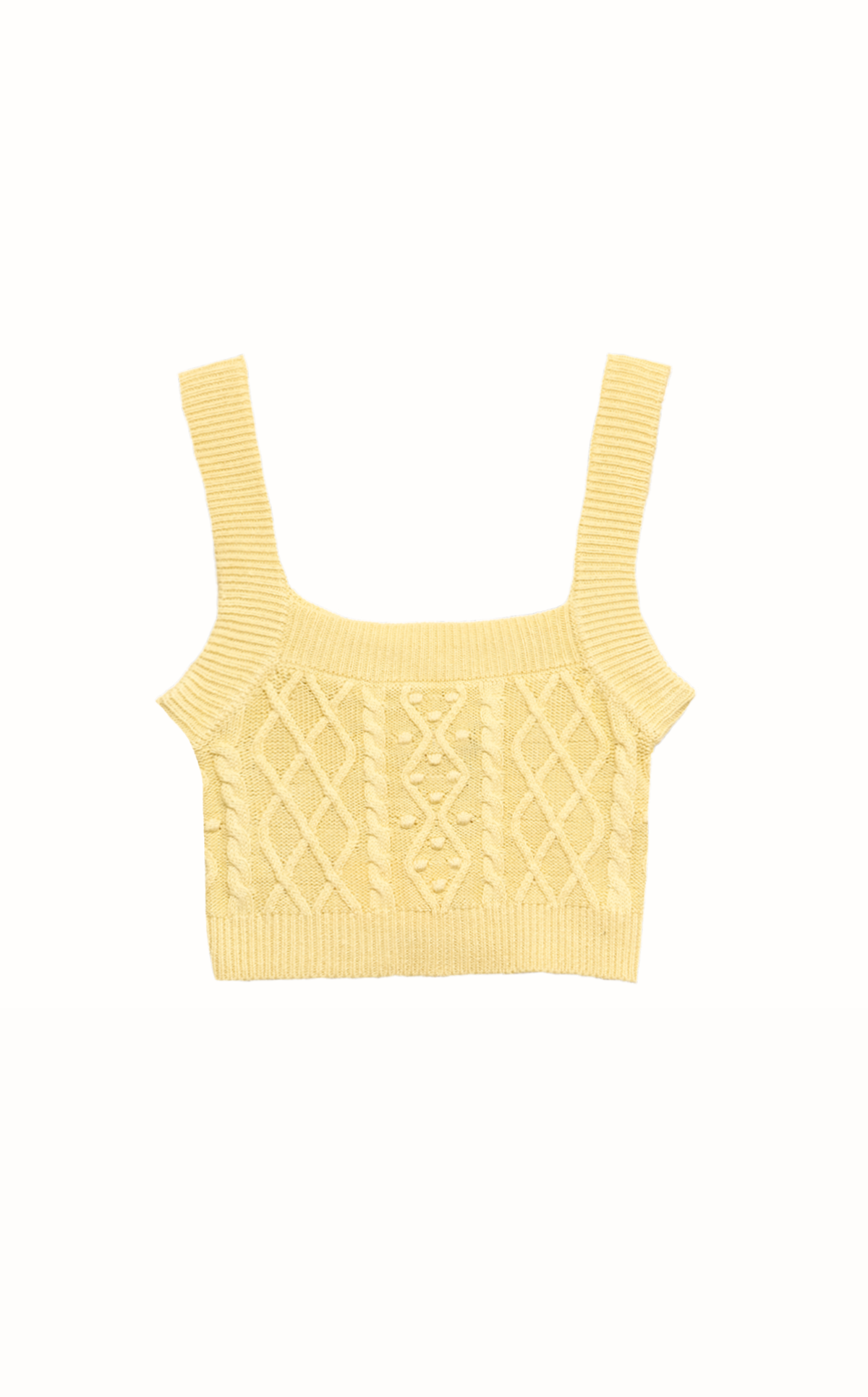 LouLou Studio DUNE Cable Knit Bra - Yellow | Garmentory