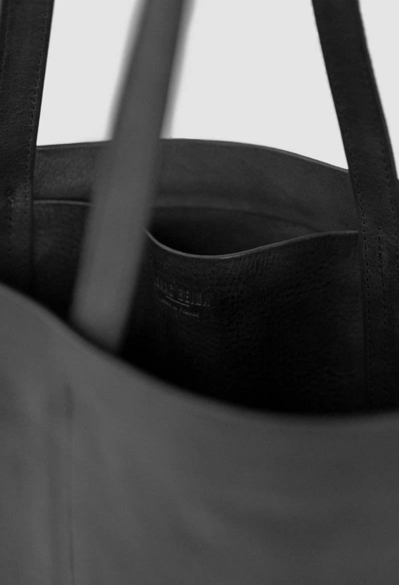 Isaac Reina Leather Tote Bag - Black | Garmentory