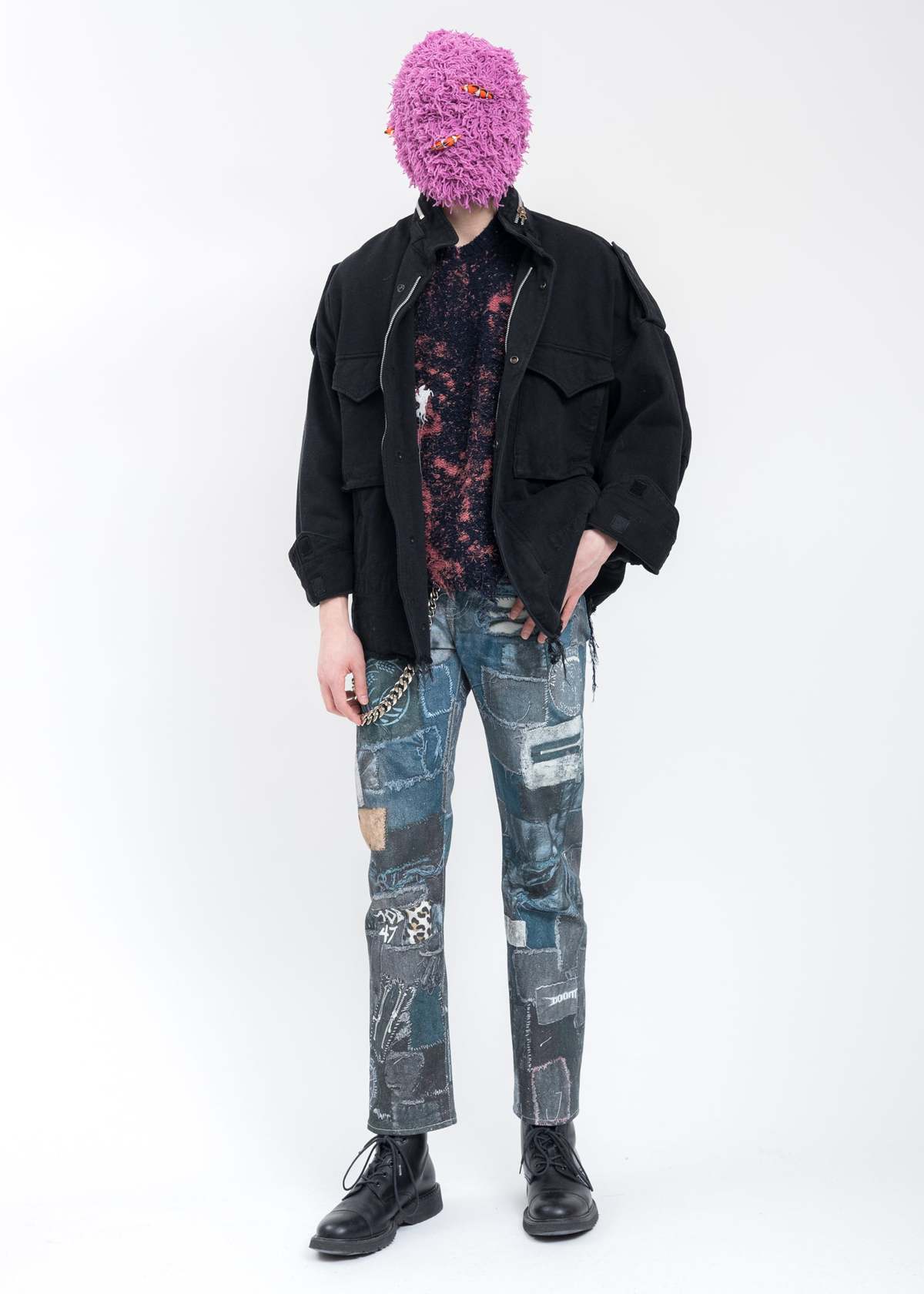 Doublet SILK TWILL MILITARY Jacket - Black | Garmentory