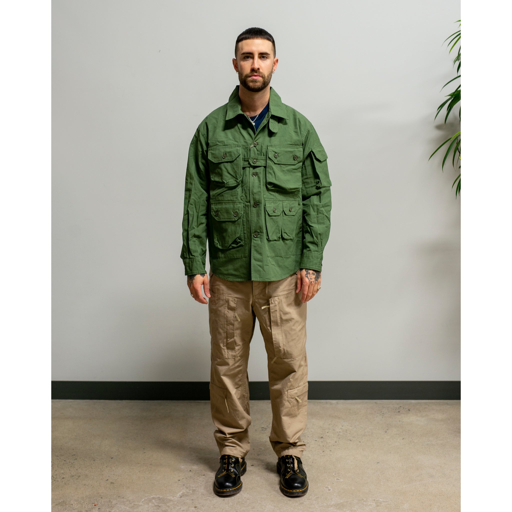 Engineered Garments Cotton Ripstop Explorer Shirt Jacket - Olive ...