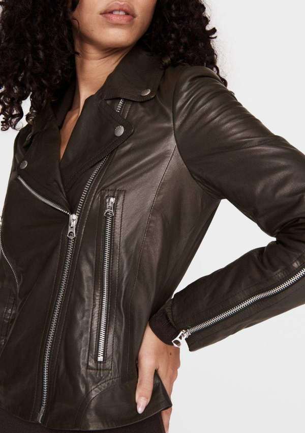 Rag & Bone Mack Leather Jacket - Dark Brown | Garmentory