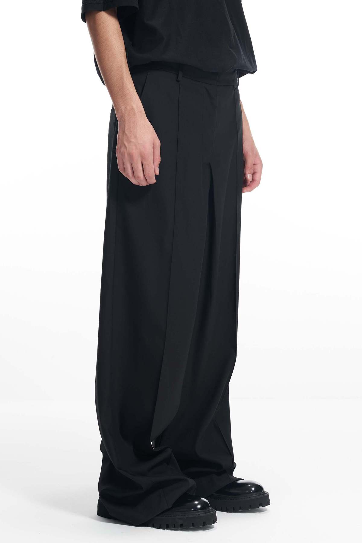 Attempt Draped Pants - Black | Garmentory