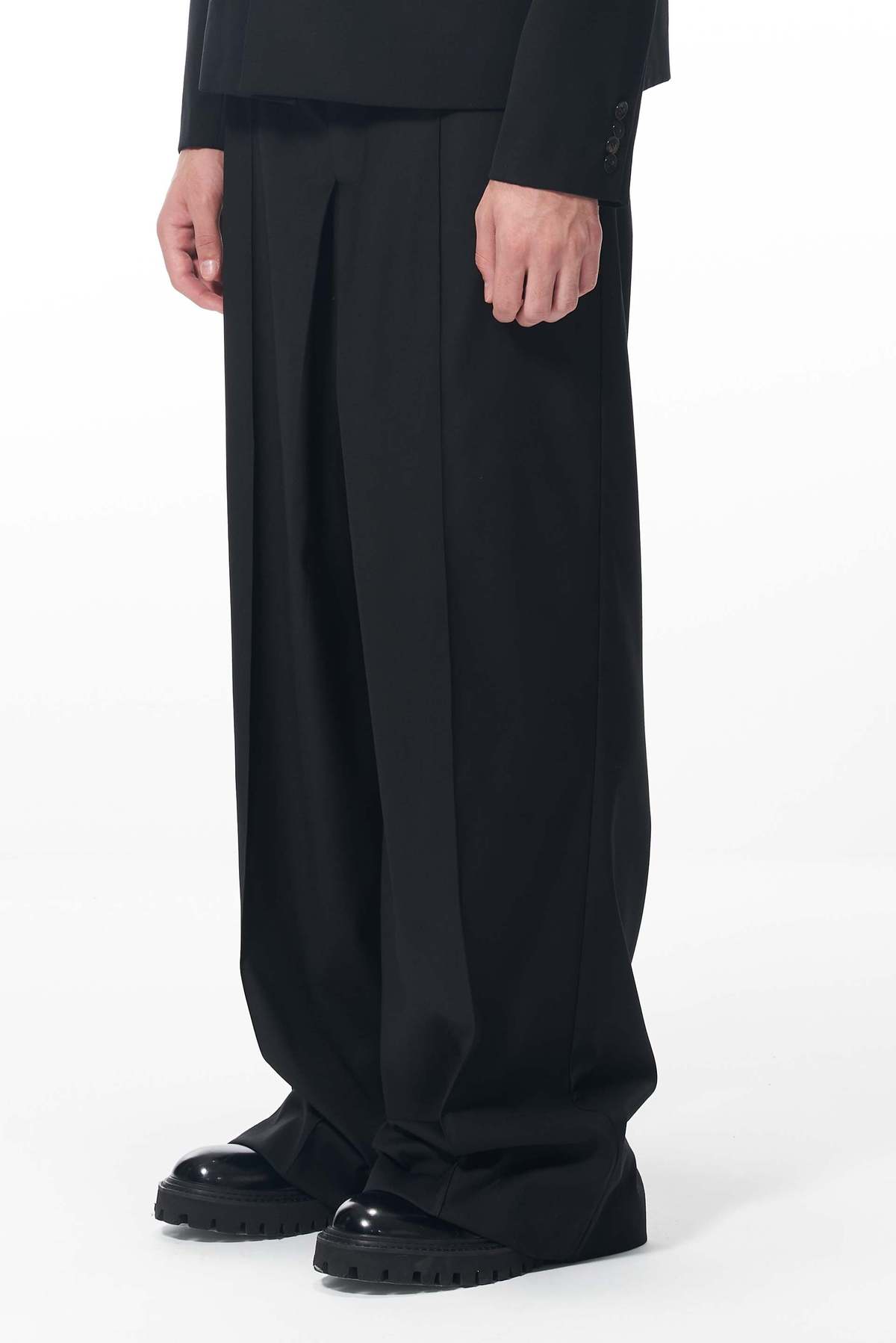 Attempt Draped Pants - Black | Garmentory