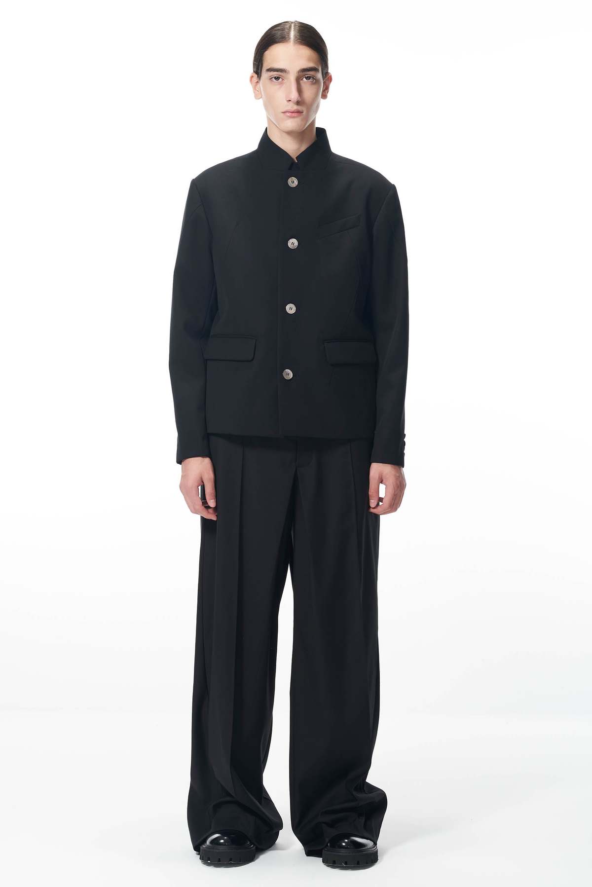 Attempt Draped Pants - Black | Garmentory