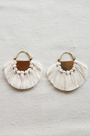 Hazel Cox Solar Earrings In Bone | Garmentory