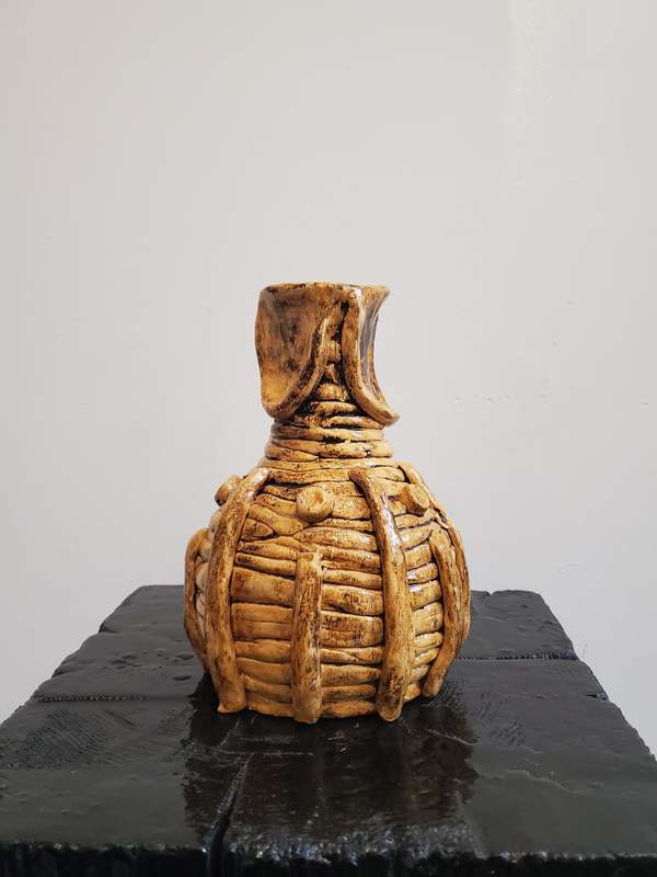 VINTAGE Hand Coiled Vase - NATURAL | Garmentory