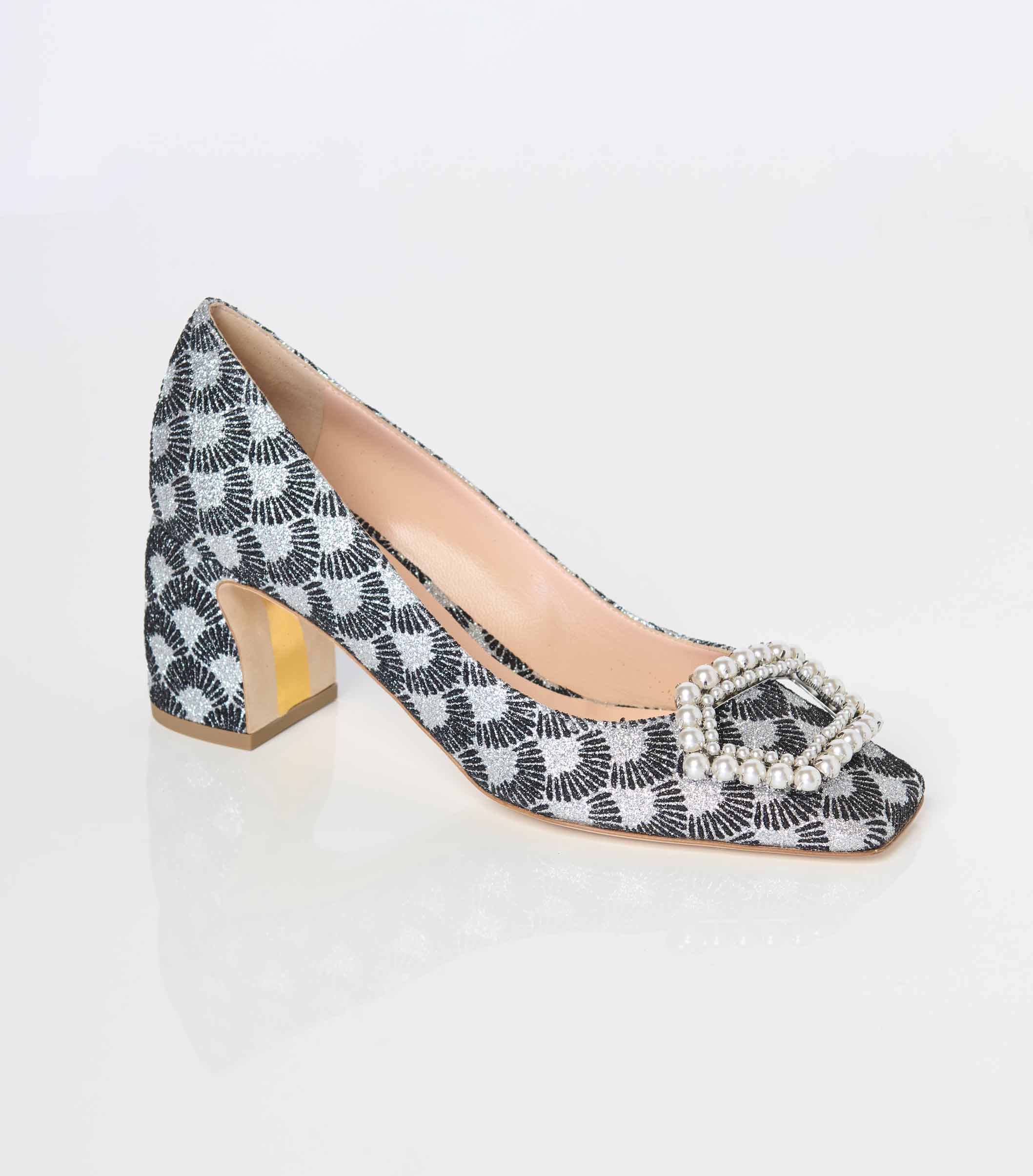 Rupert Sanderson Lumina Pump - Black/Silver | Garmentory