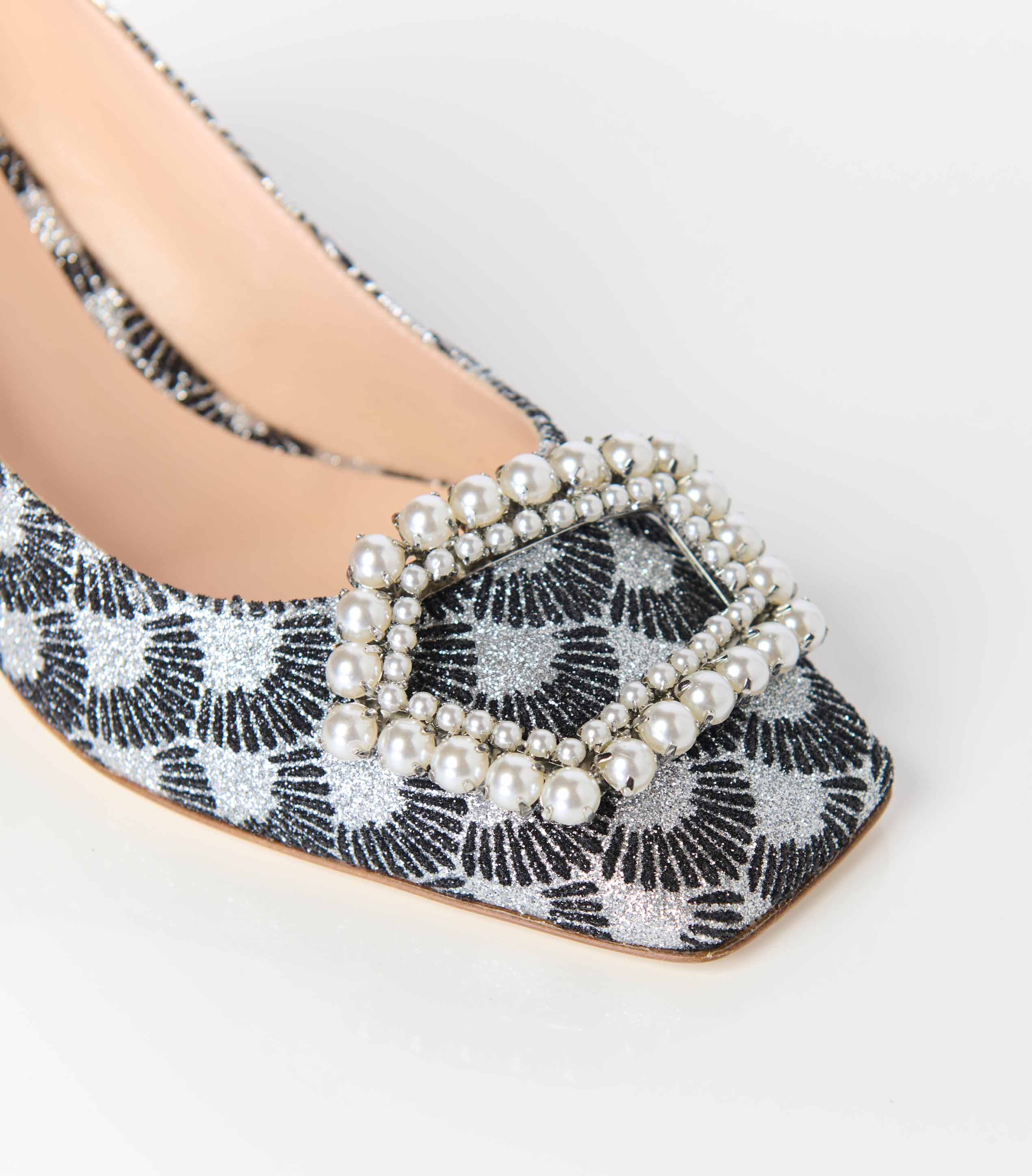 Rupert Sanderson Lumina Pump - Black/Silver | Garmentory