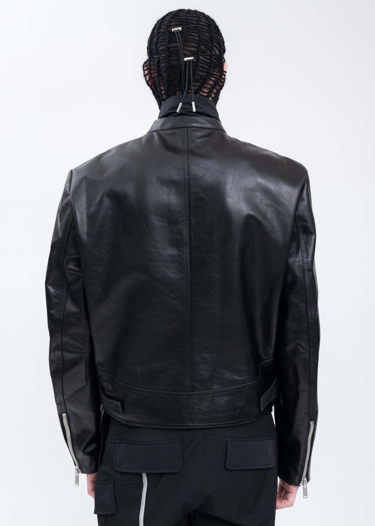 Heliot Emil EXOSKELETON Biker Jacket - Stone | Garmentory