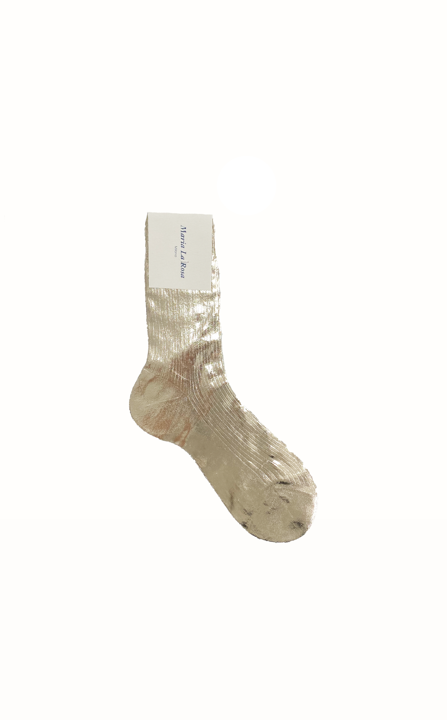 Maria La Rosa One Ribbed Laminated Socks Platino | Garmentory