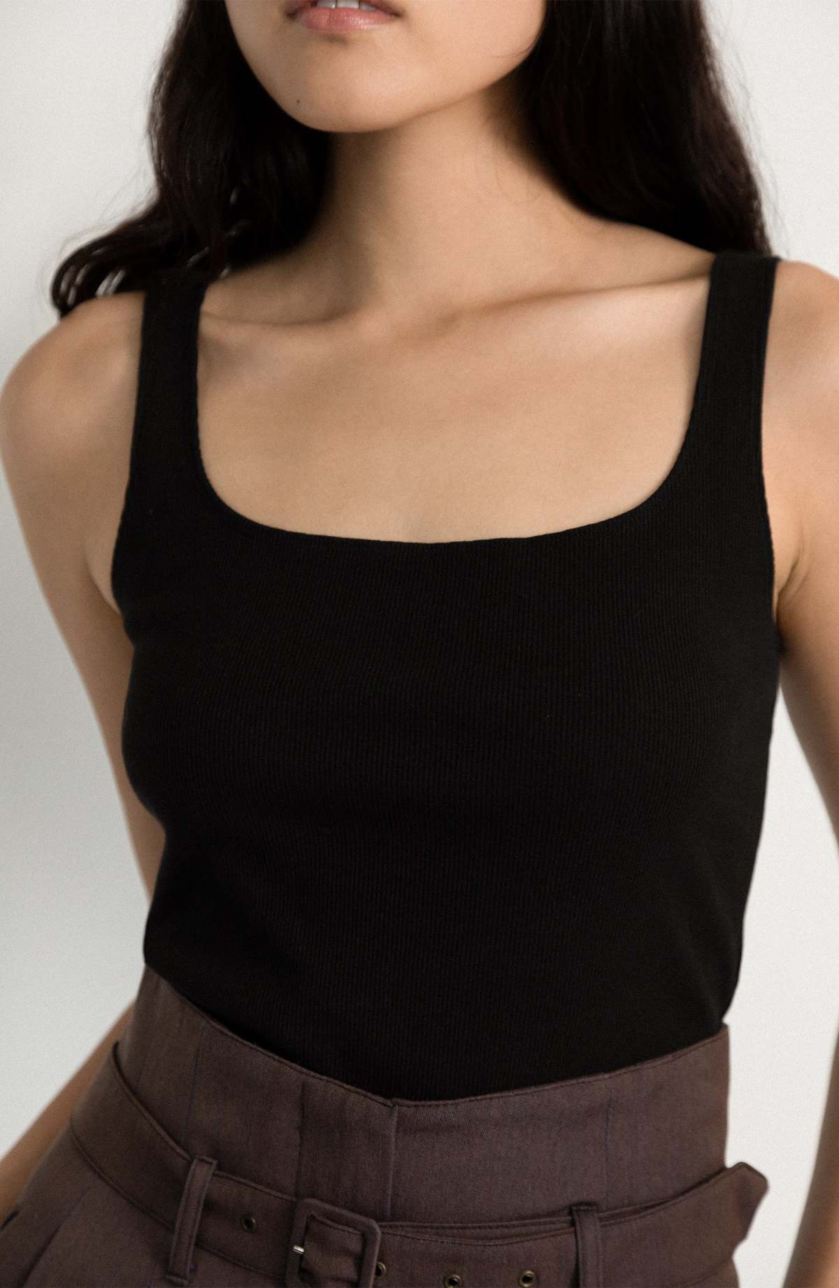 Neranese Bea Tank - Black Rib | Garmentory