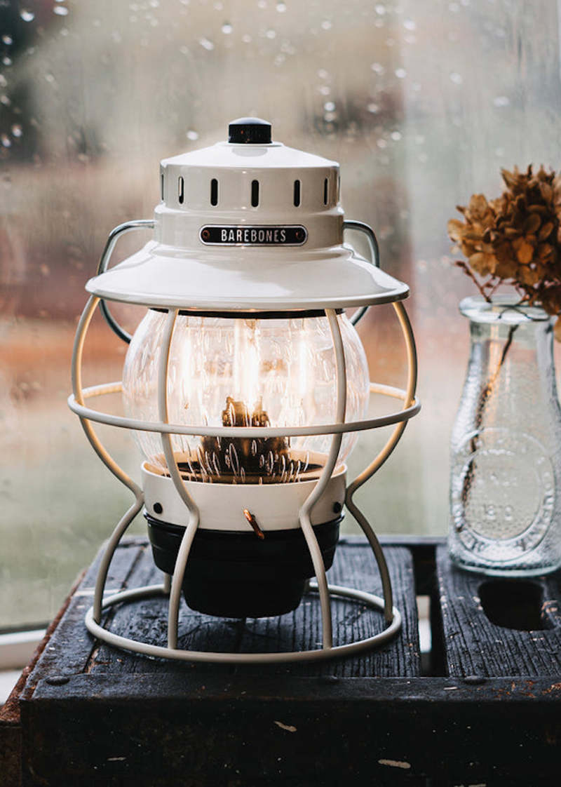 Barebones Railroad Lantern - Vintage White | Garmentory