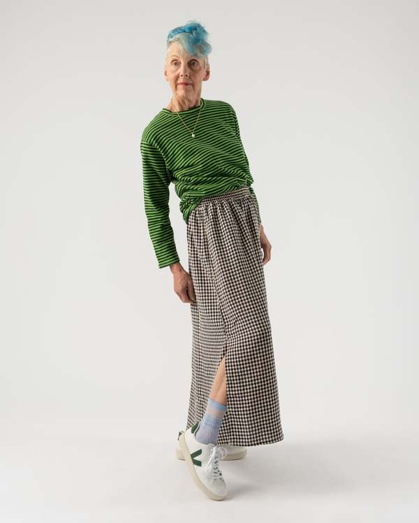 Sultan Wash Gina Vichy Star Skirt - Marine | Garmentory