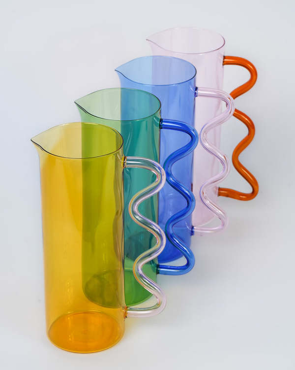 Sophie Lou Jacobsen Wave Pitcher - Blue/Pink | Garmentory