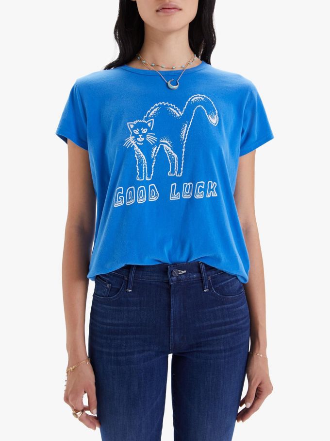 Mother Denim The Boxy Goodie Goodie Tee - Good Luck | Garmentory