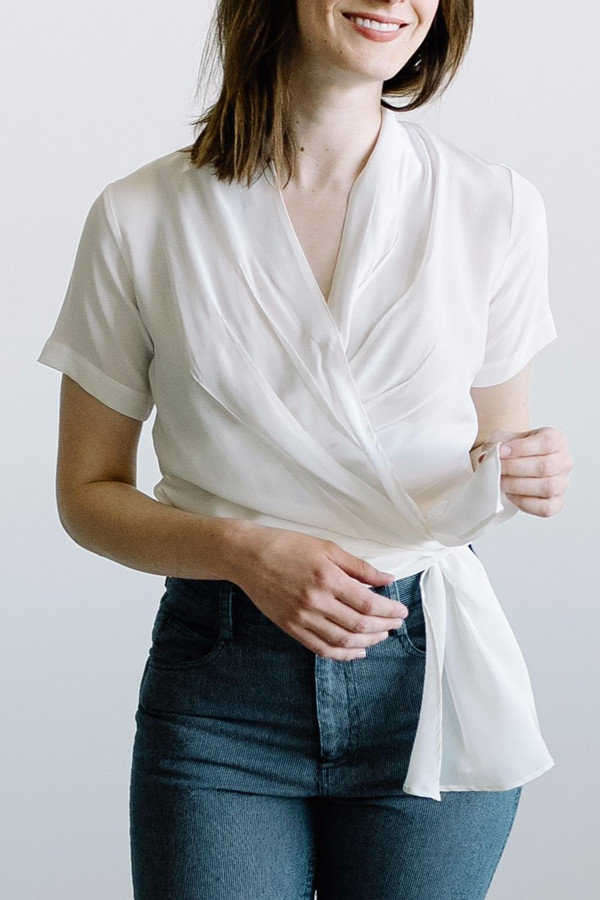 Wray Wrap Top White | Garmentory