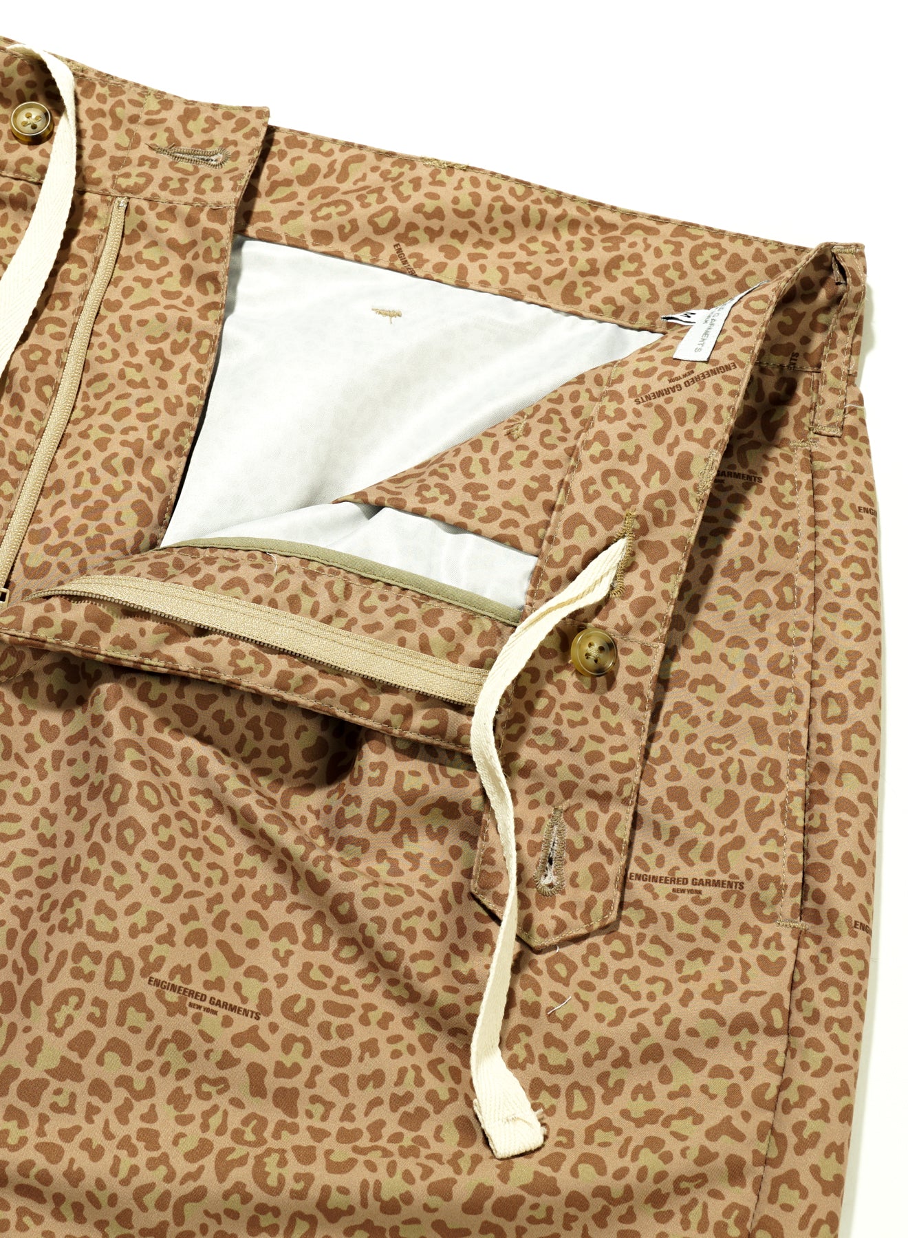 Engineered Garments Poly Fiber Sunset Short - Brown Leopard Print ...