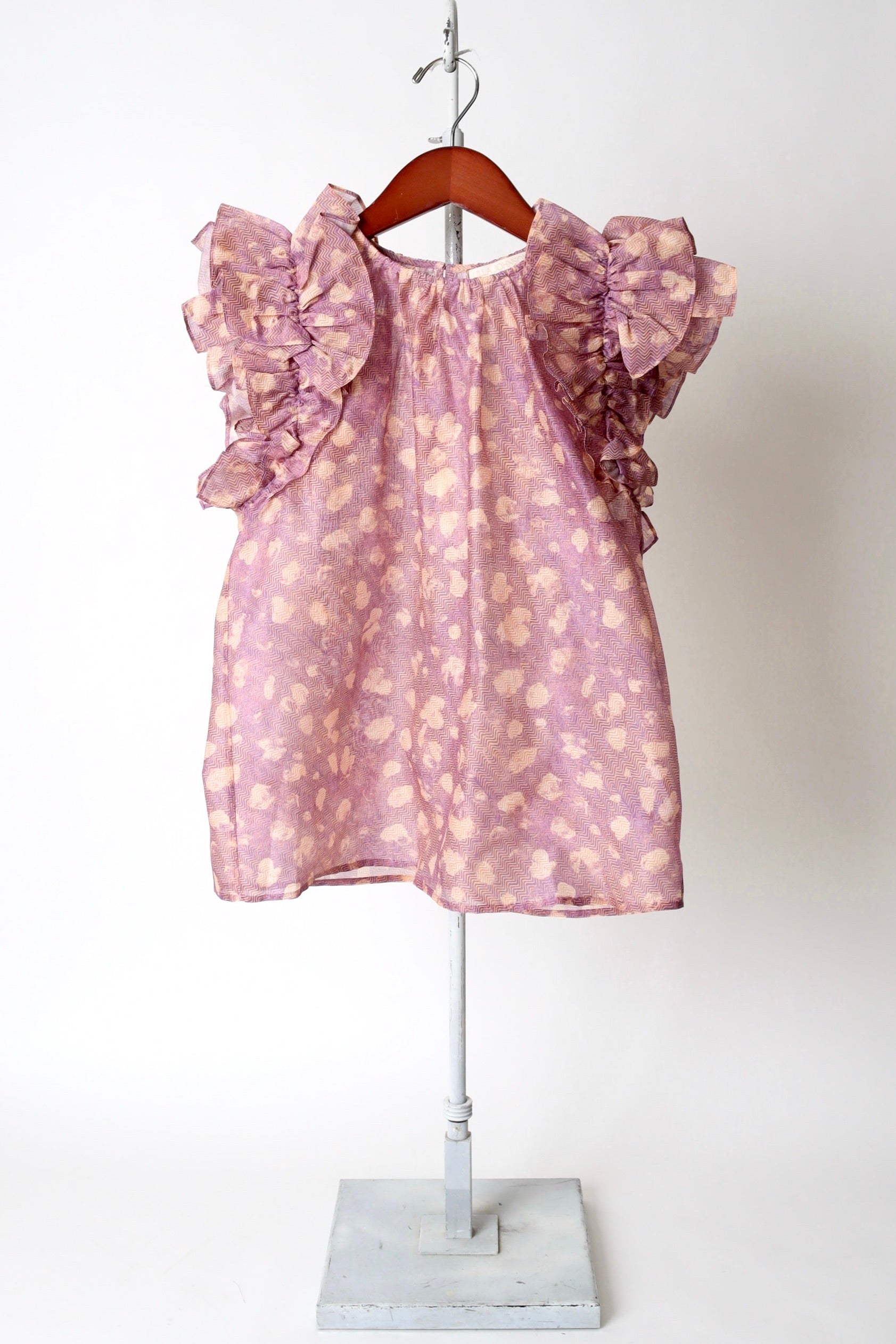 Ulla Johnson Manon Top - Lavender Handprint Dot | Garmentory