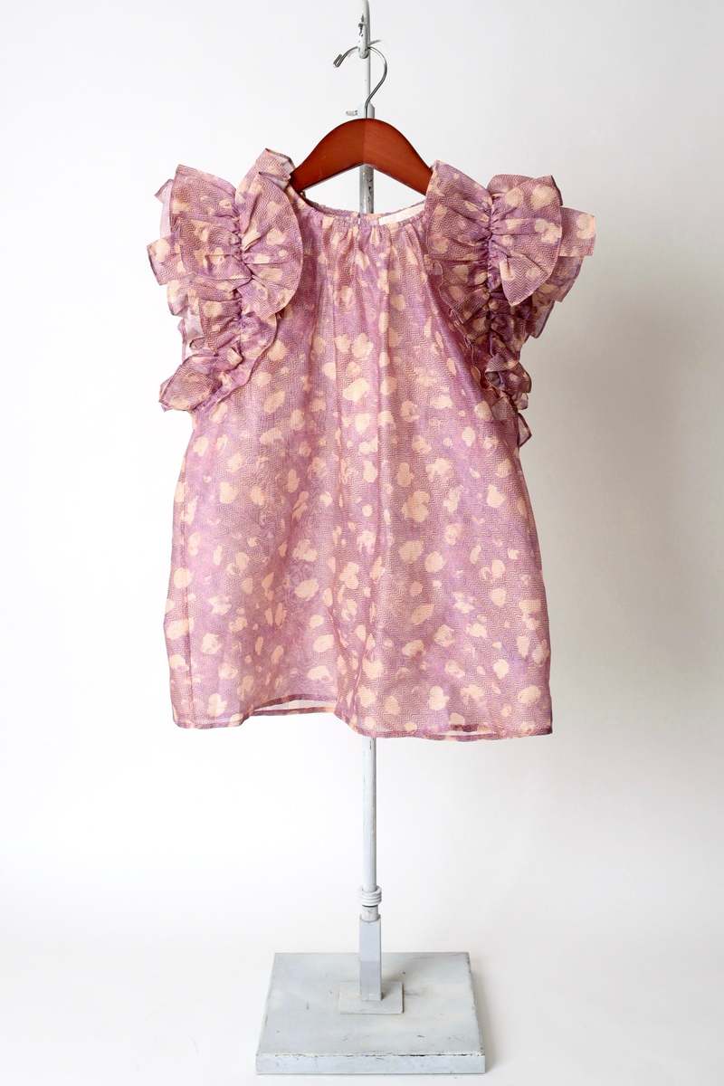 Ulla Johnson Manon Top - Lavender Handprint Dot | Garmentory