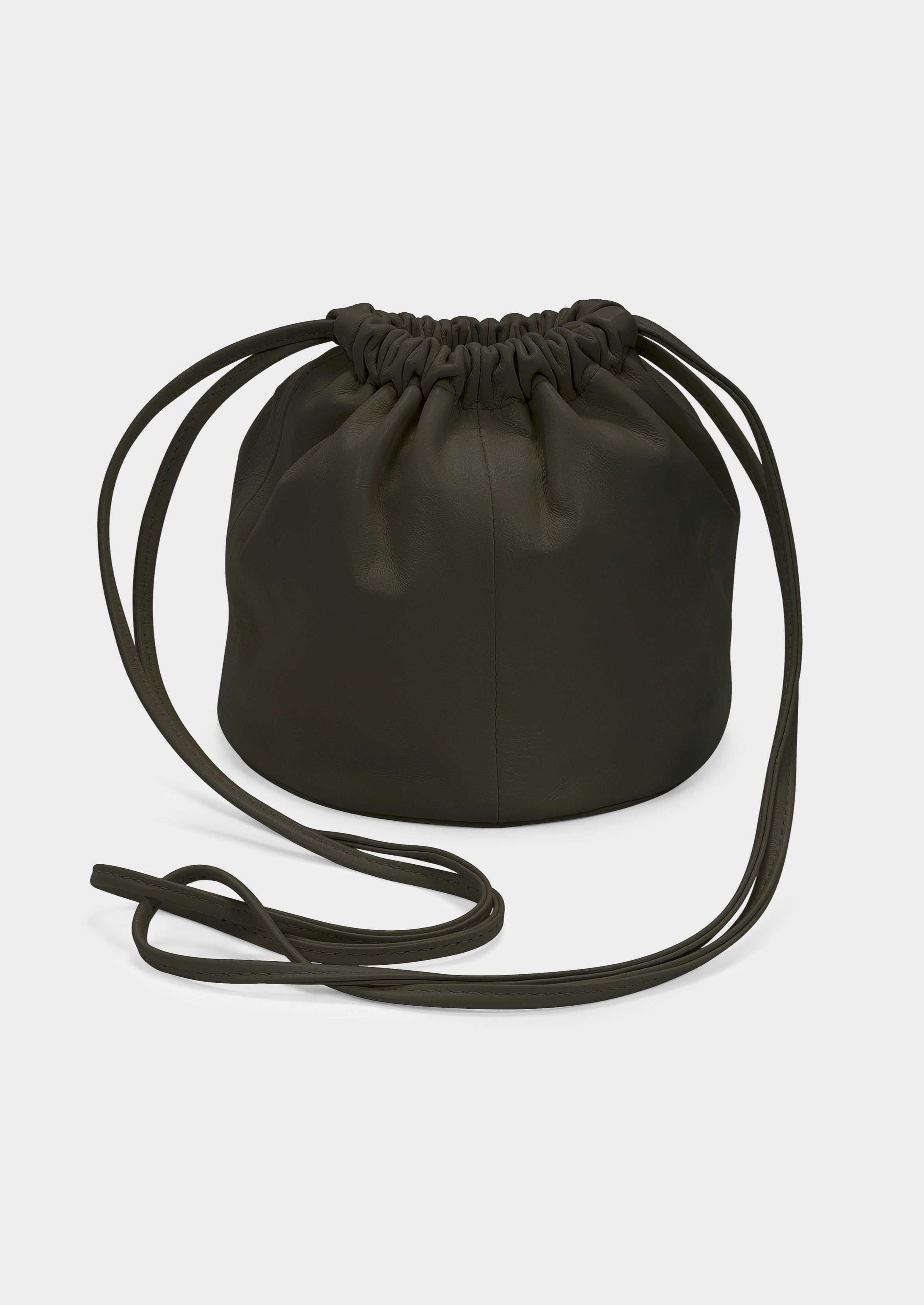 Modern Weaving Mini Drum Drawstring Bucket - Black | Garmentory