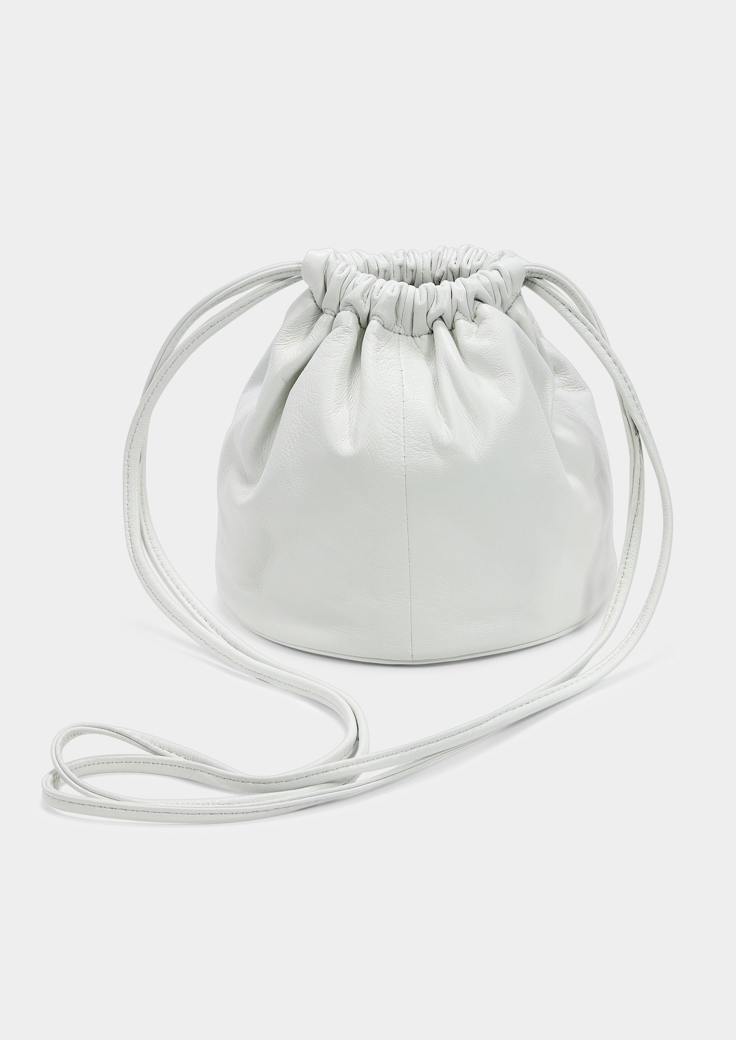 Modern Weaving Mini Drum Drawstring Bucket bag - Optic | Garmentory