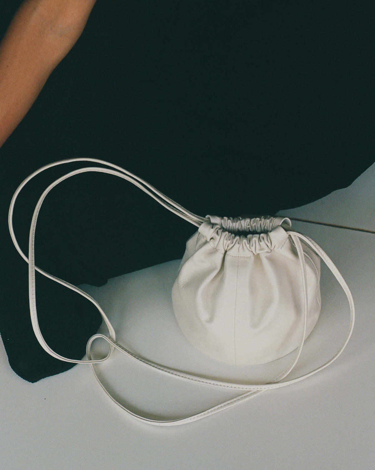 Modern Weaving Mini Drum Drawstring Bucket - Soft Peach | Garmentory