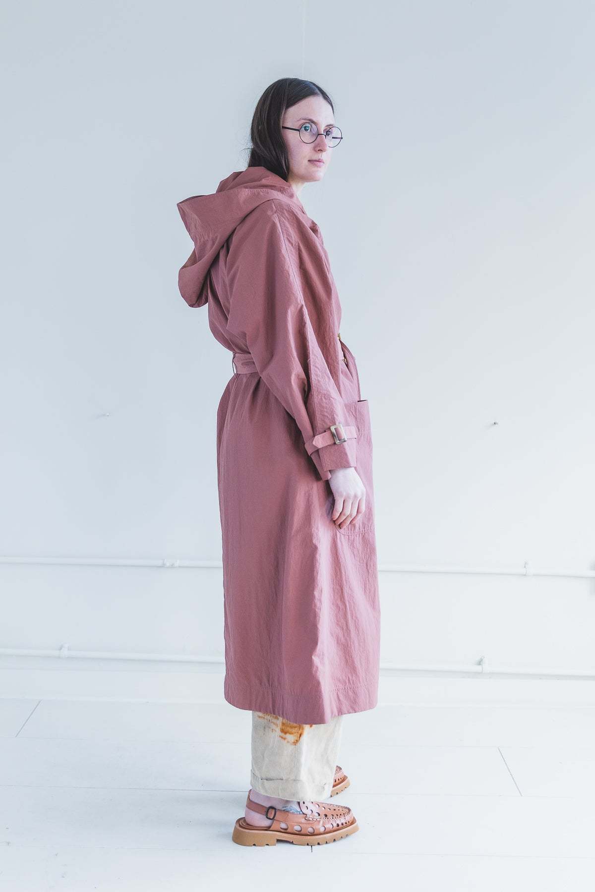 Caron Callahan Tracy Crisp Plain Weave Trench - Clay | Garmentory