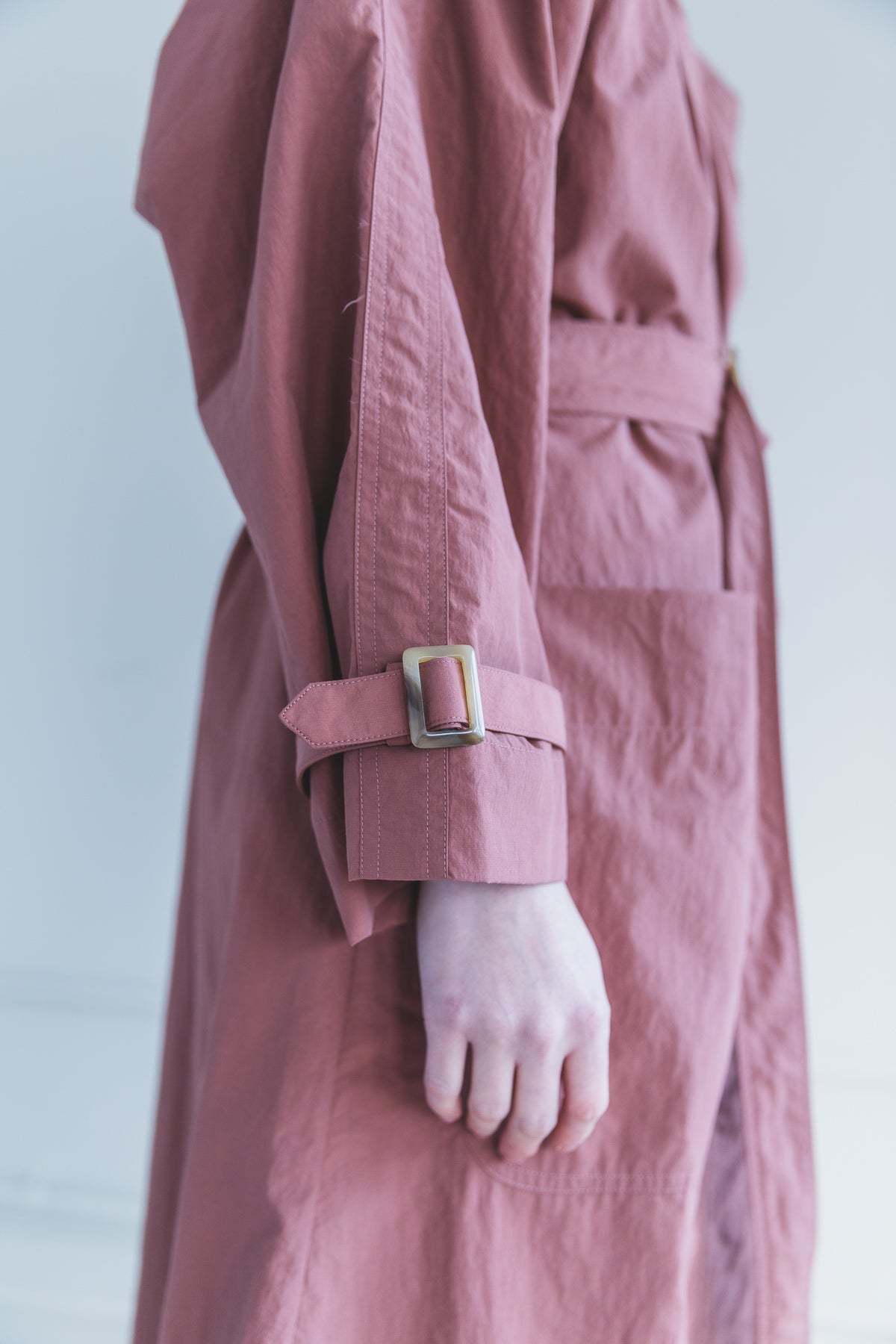 Caron Callahan Tracy Crisp Plain Weave Trench - Clay | Garmentory