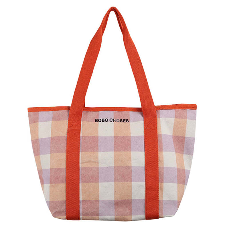 Bobo Choses Gingham Tote Bag - Orange | Garmentory