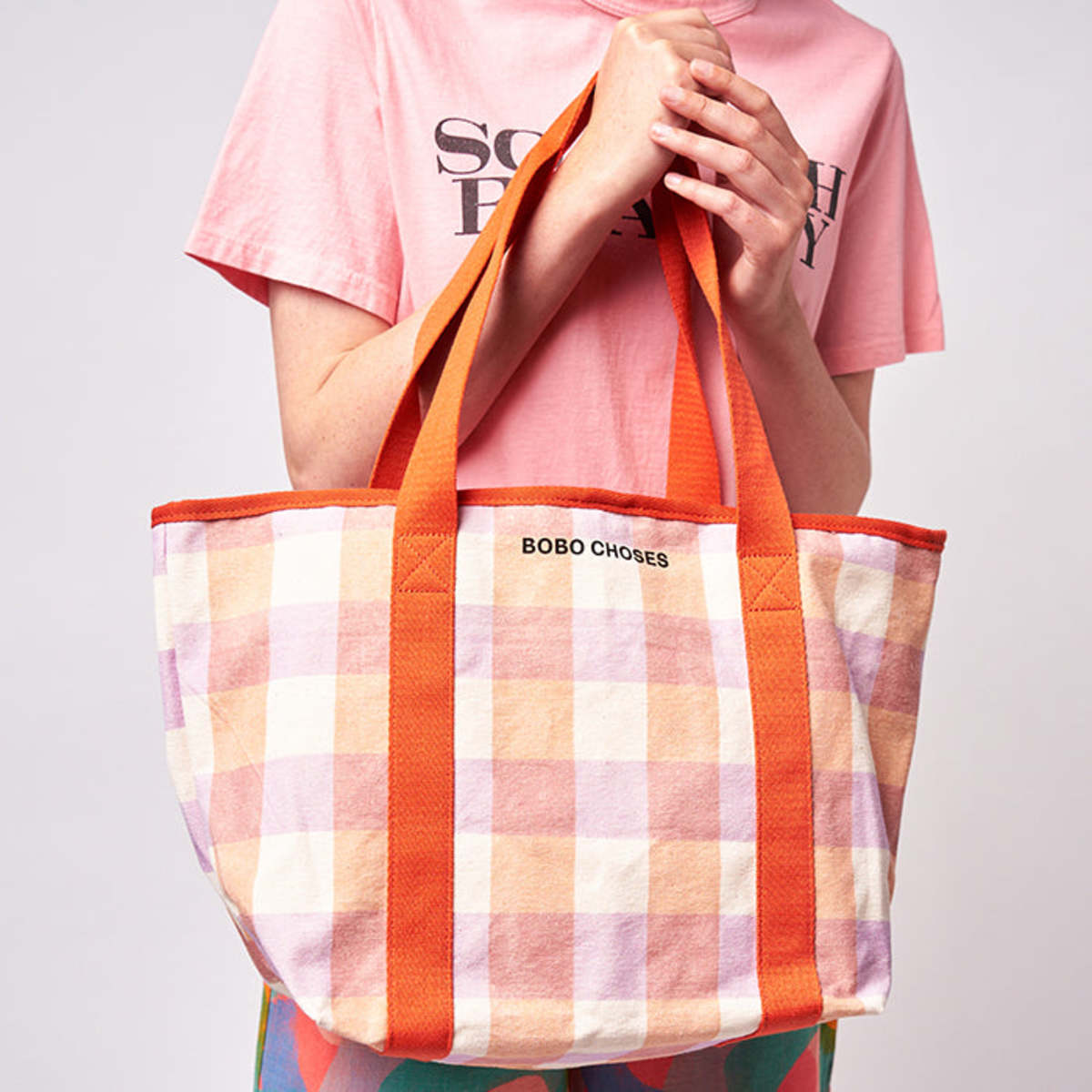 Bobo Choses Gingham Tote Bag - Orange | Garmentory